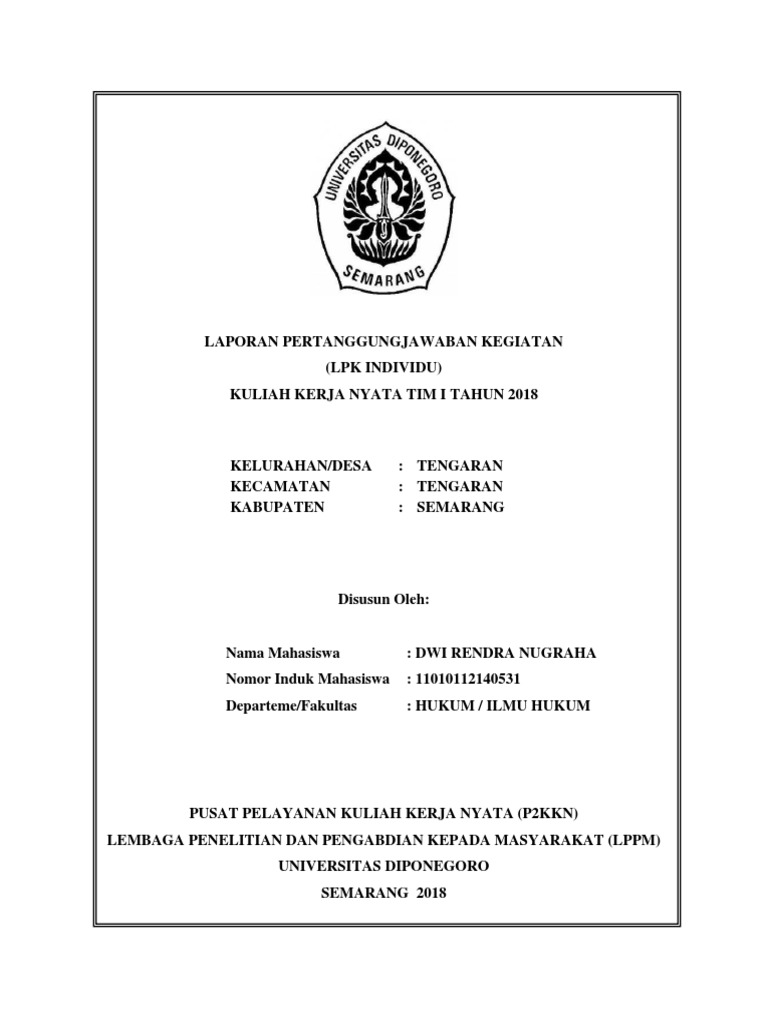 Format LPK Monodisiplin Tengaran | PDF