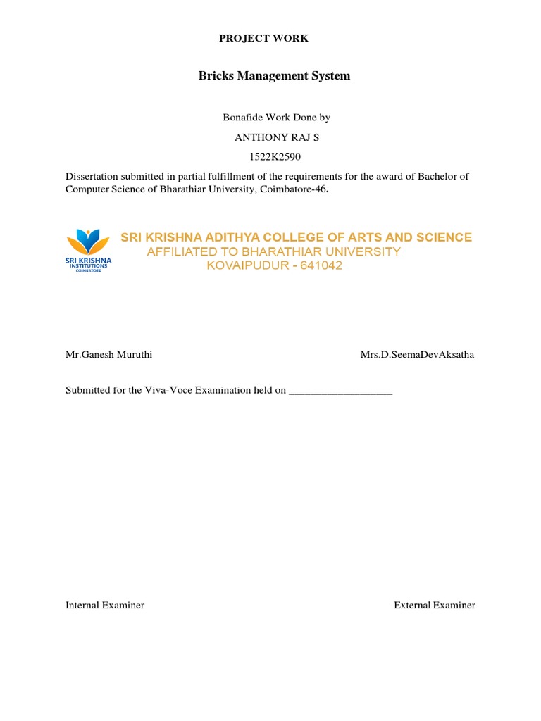 Guidelines For Project Work111 | PDF | Computers