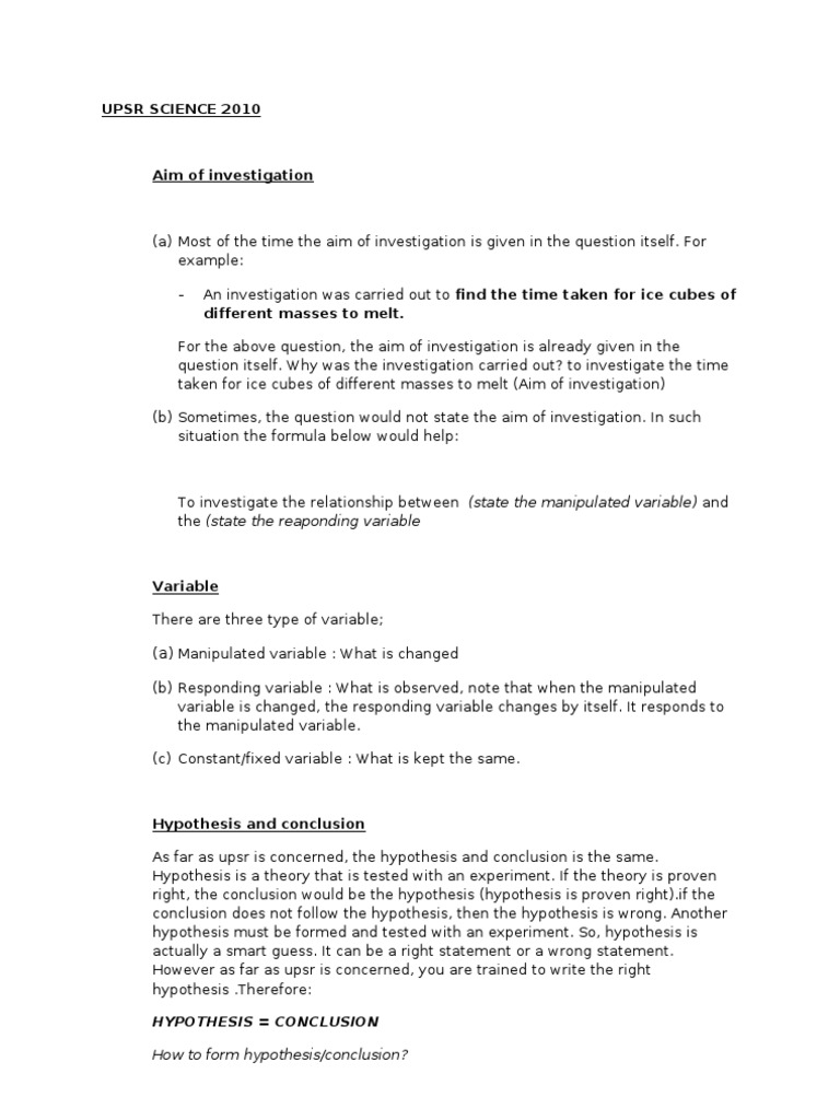 Upsr Science 2010 | PDF