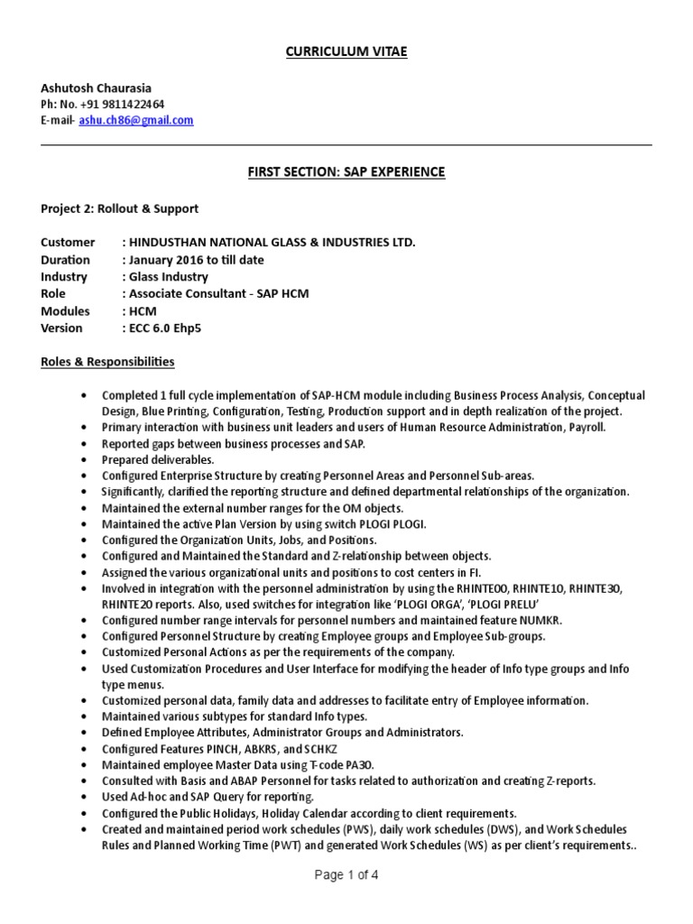 Ashu Resume | PDF | Payroll | Employment