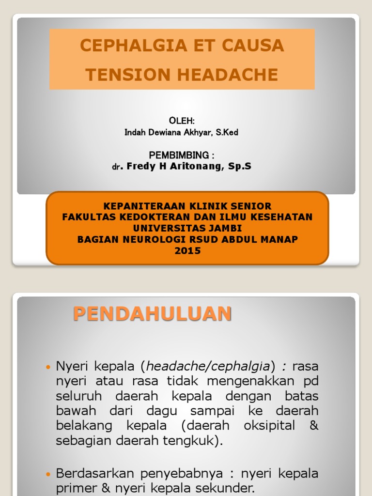 Cephalgia Kasus | PDF