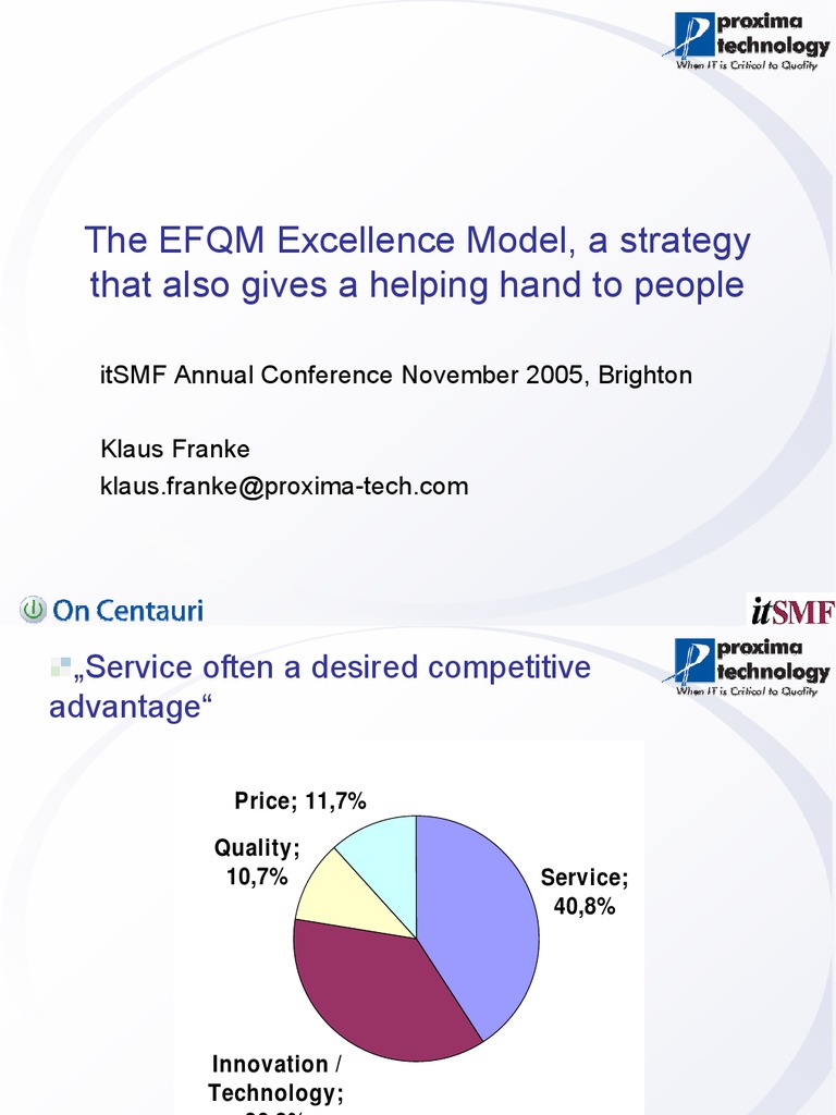 Presentation EFQM Excellence Model & RADAR Scoring System | PDF ...