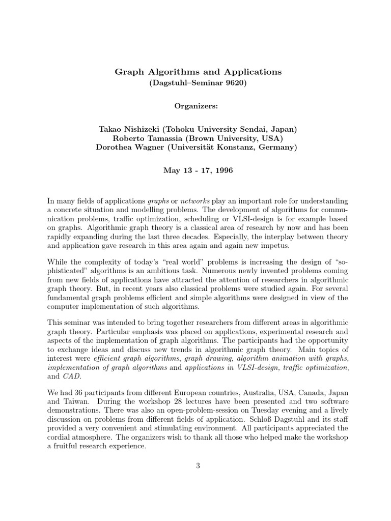 Graph Algorithms and Applications | PDF | Routing | Vertex (Graph Theory)