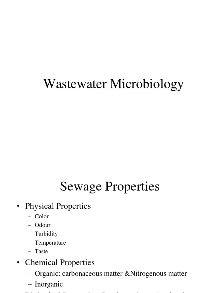 4.wastewater Microbiology | PDF | Bacteria | Microorganism