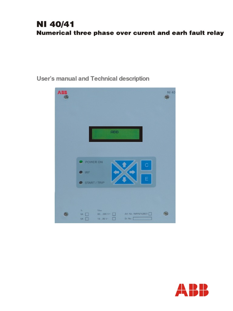 NI 40-41 Manual | PDF | Power Supply | Relay