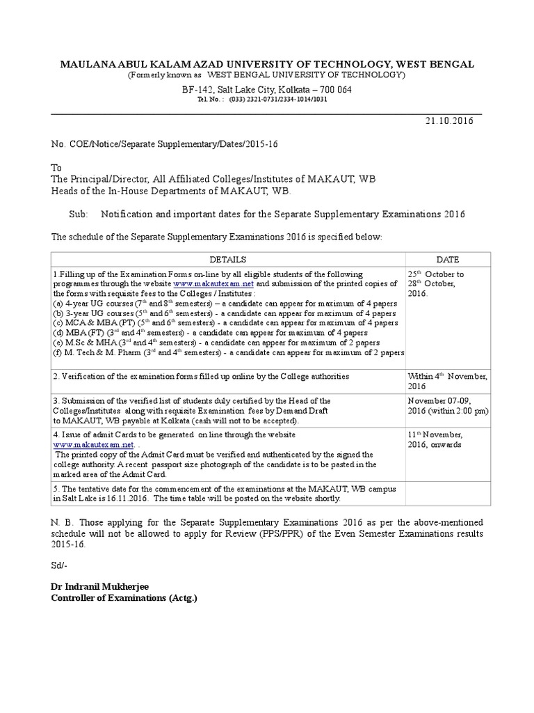 Notice Sep Supple 2016 | PDF | Science | Technology (General)
