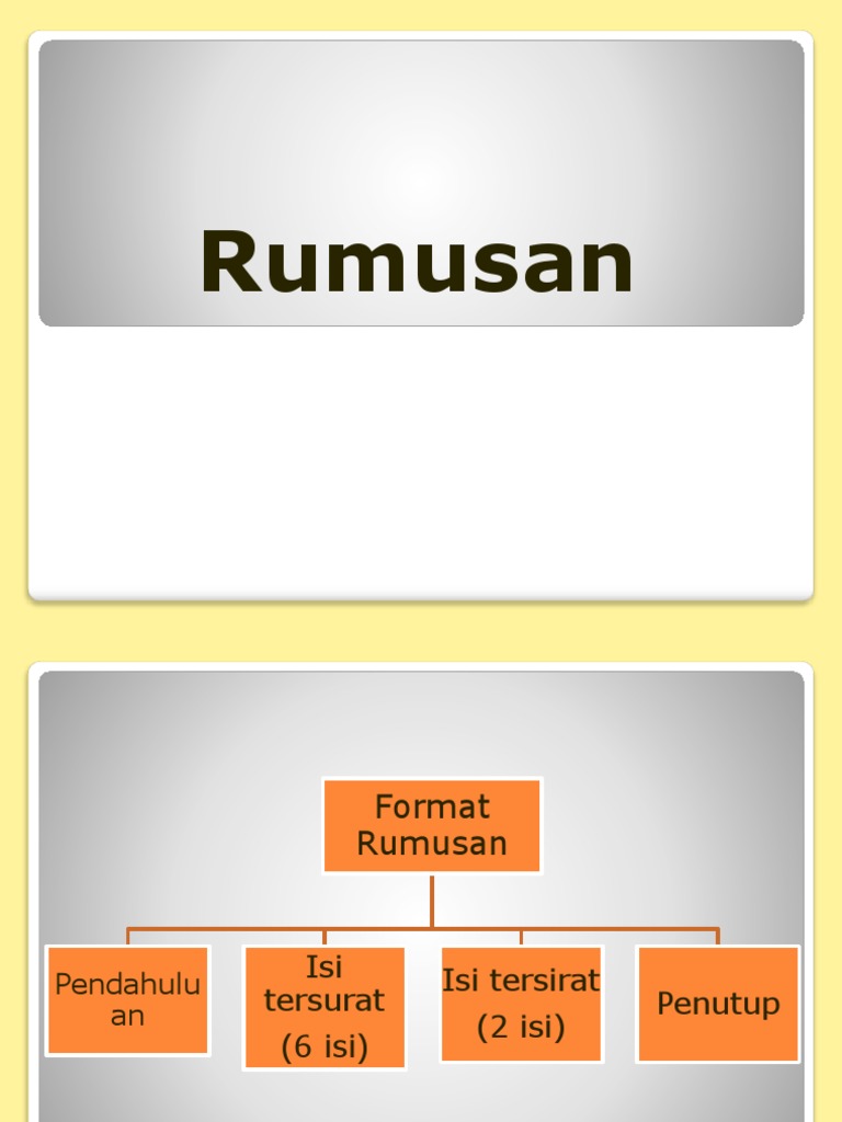 Format Rumusan