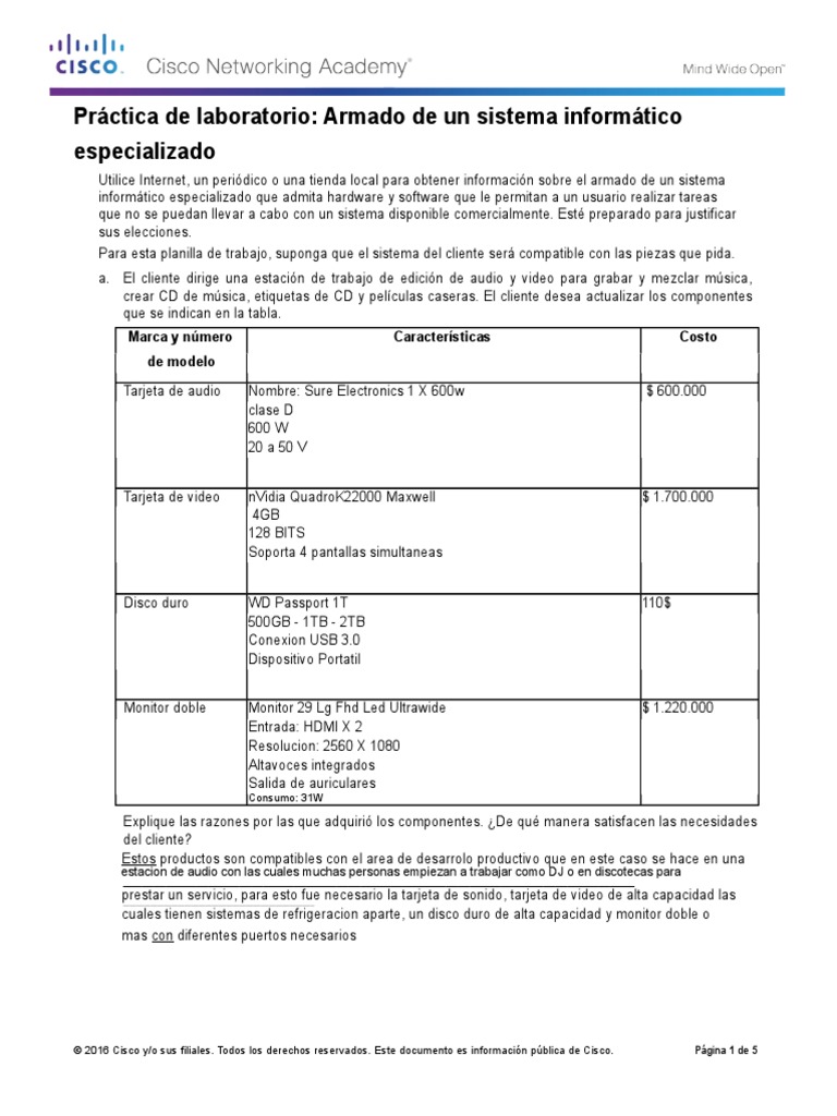 1 3 1 7 Lab Build A Specialized Computer System 2 | PDF | Memoria de acceso aleatorio | Intel