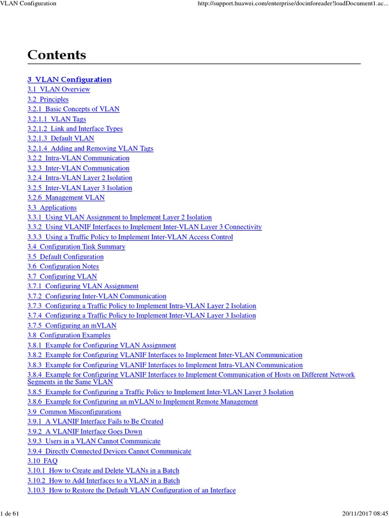 VLAN Configuration Huawei | PDF | Router (Computing) | Computer Network