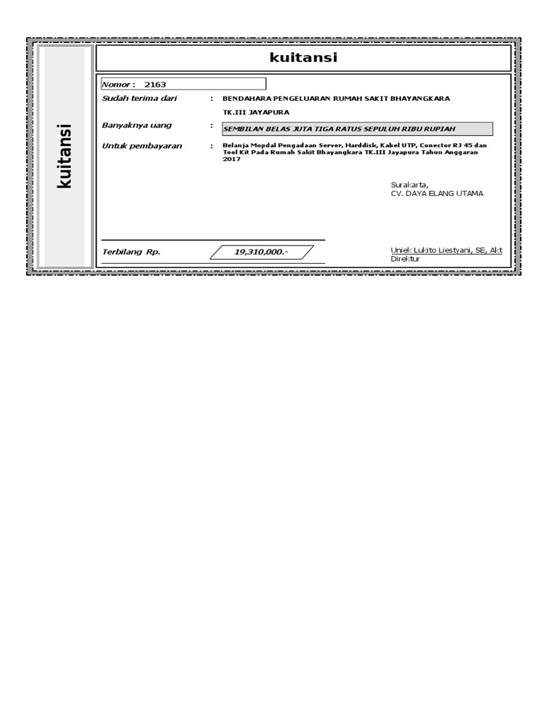 Kwitansi | PDF