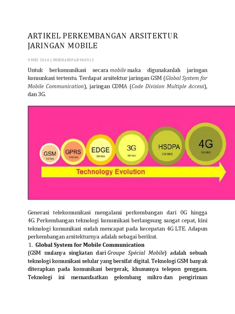 Artikel Perkembangan Arsitektur Jaringan | PDF