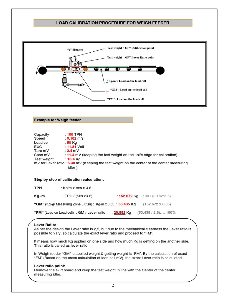 Load Calibration Procedure For Weigh Feeder PDF | PDF | Calibration ...