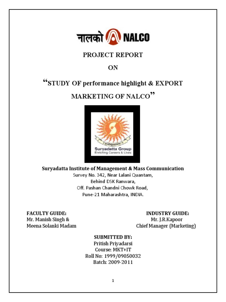 Project Report ON STUDY OF Performance Highlight & EXPORT Marketing of ...