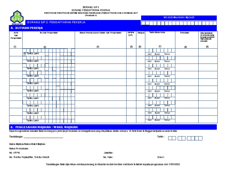 Borang SIP 2 BM PDF | PDF