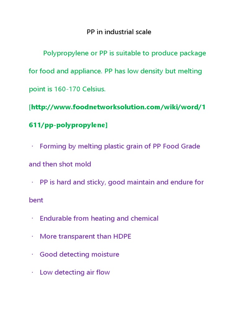 Industrial Applications of Polypropylene | PDF | Technology & Engineering