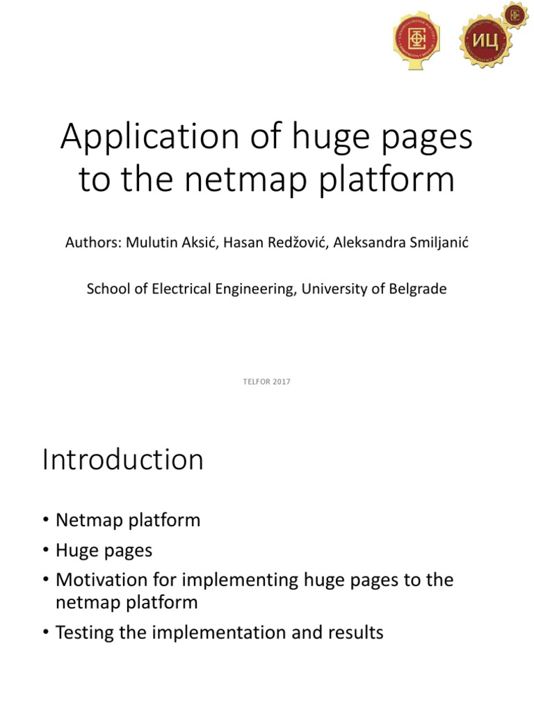 Aplication of Huge Pages To The Netmap Platform | PDF | Digital ...