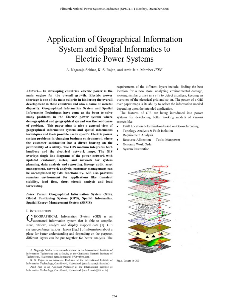 Application of Geographical Information System and Spatial Informatics ...