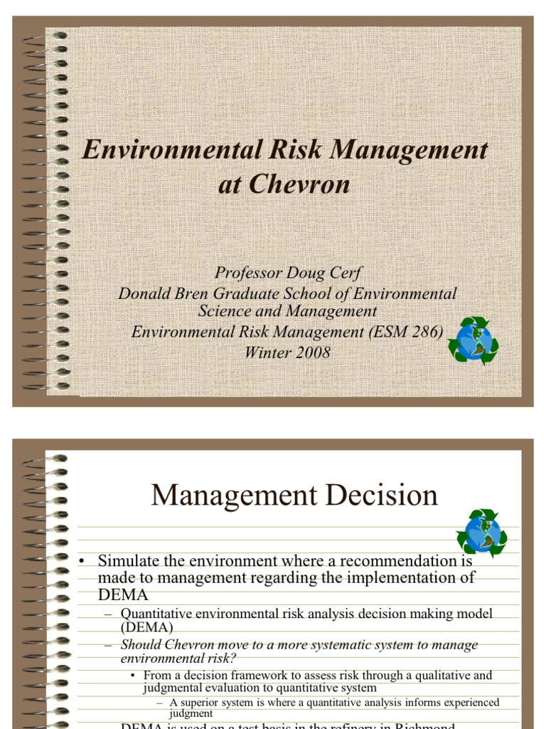 Chevron Environmental Risk Management | Download Free PDF | Risk | Risk ...