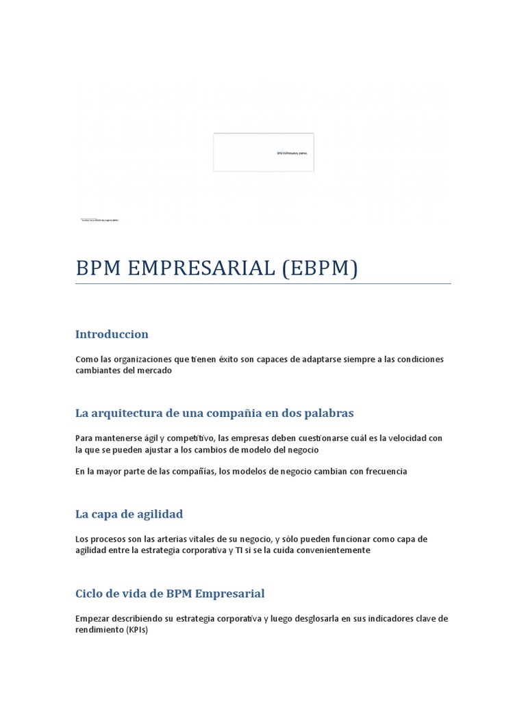 BPM Empresarial (Ebpm) | PDF