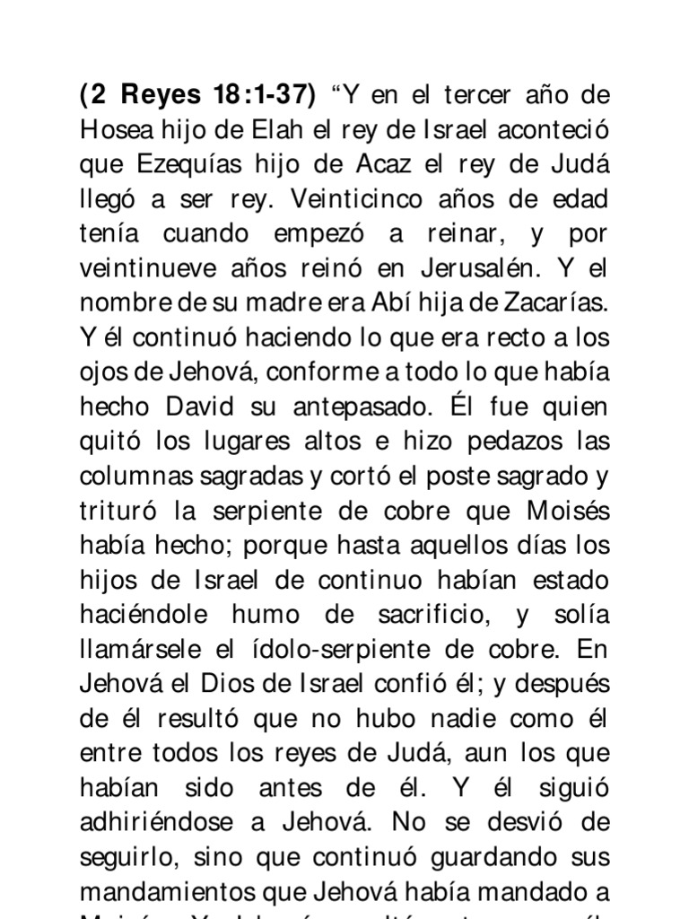 2 Reyes 18 | PDF | Asiria | El antiguo Israel y Judá