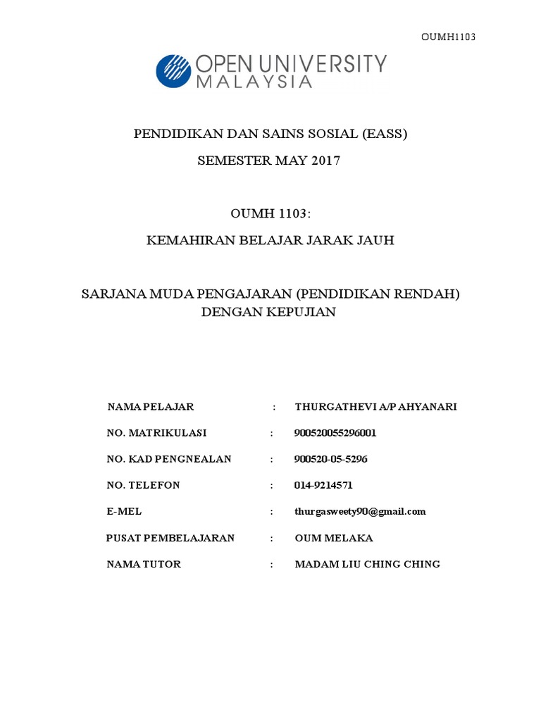 ASSIGNMENT OUM 1103finished | PDF