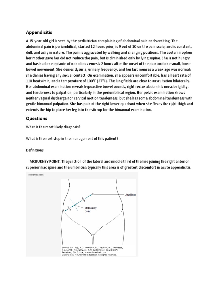 Appendicitis | PDF | Medical Specialties | Clinical Medicine