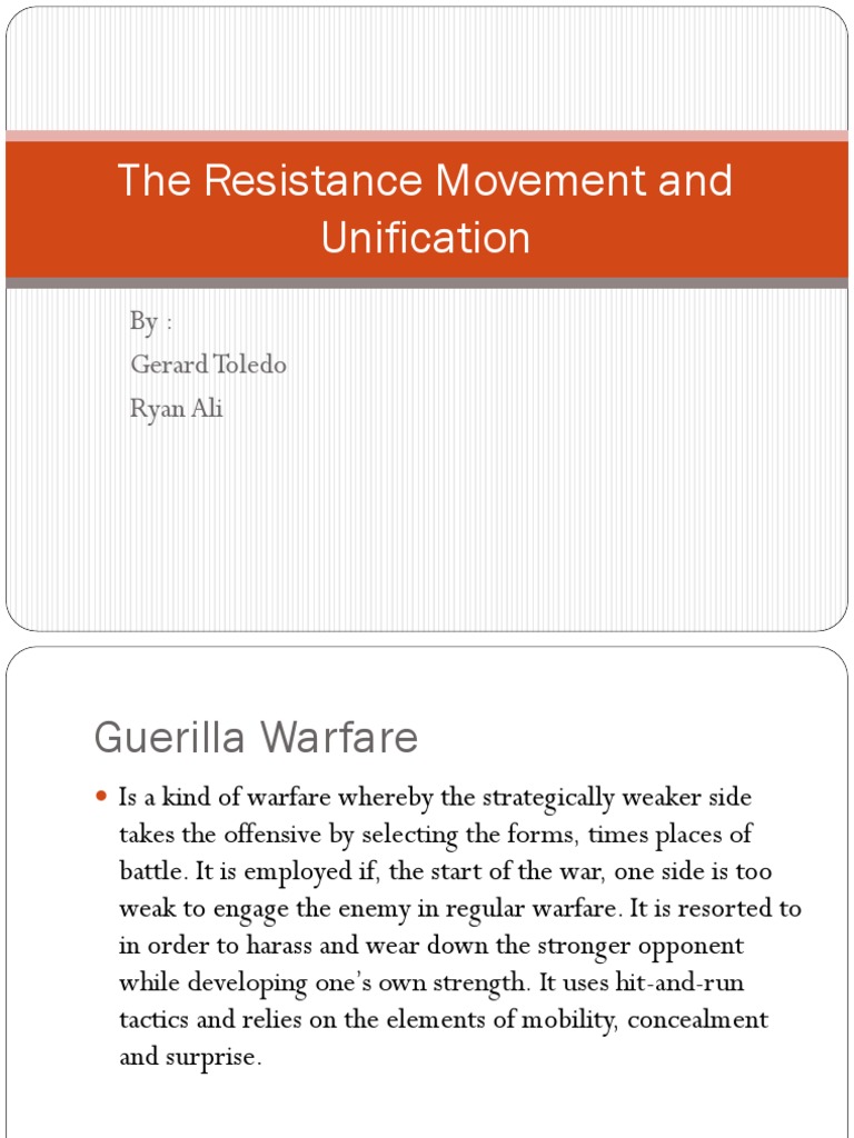 The Resistance Movement and Unification | PDF