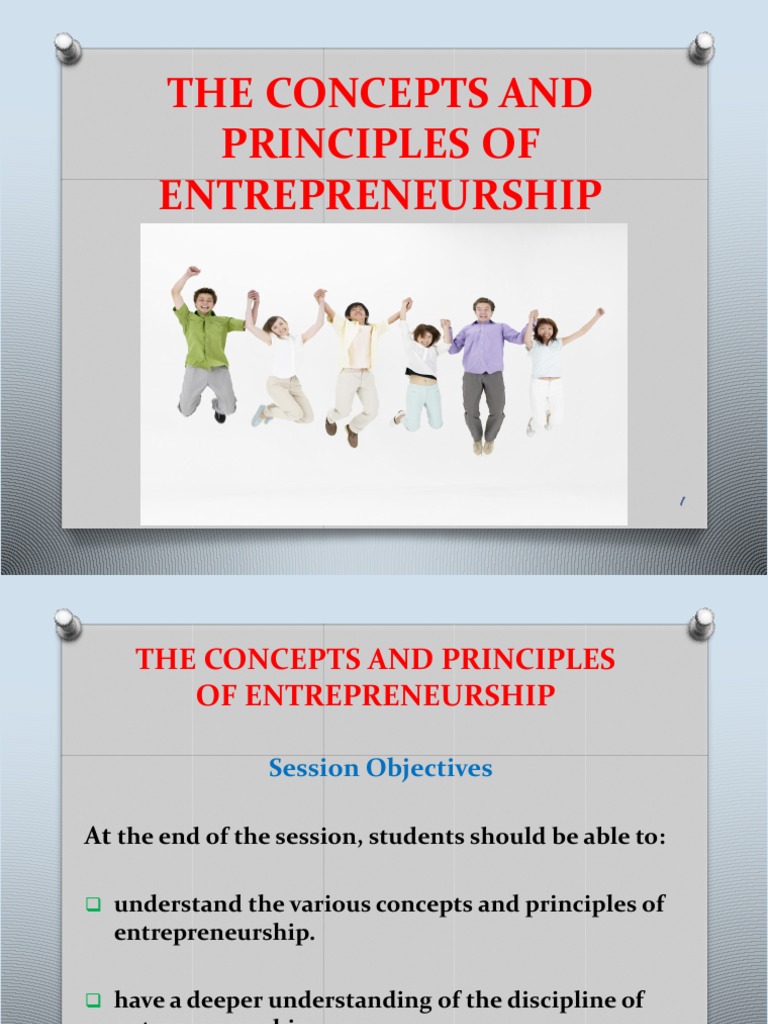 The Concepts and Principles of Entrepreneurship | PDF ...