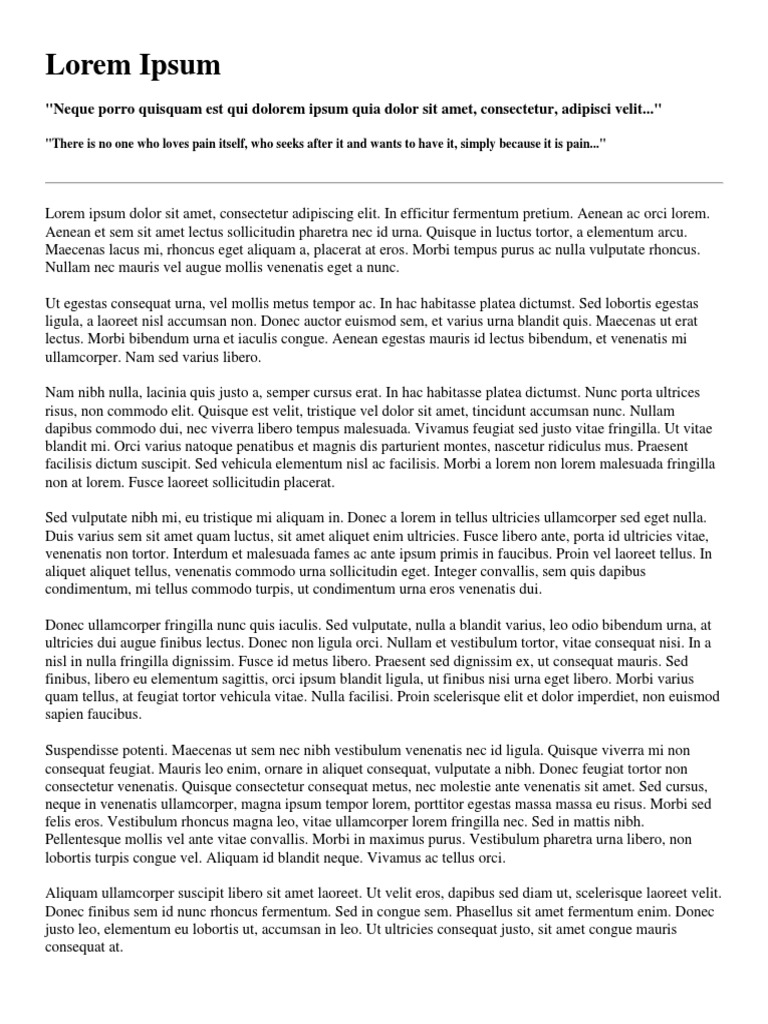 Lorem Ipsum: "Neque Porro Quisquam Est Qui Dolorem Ipsum Quia Dolor Sit Amet, Consectetur ...
