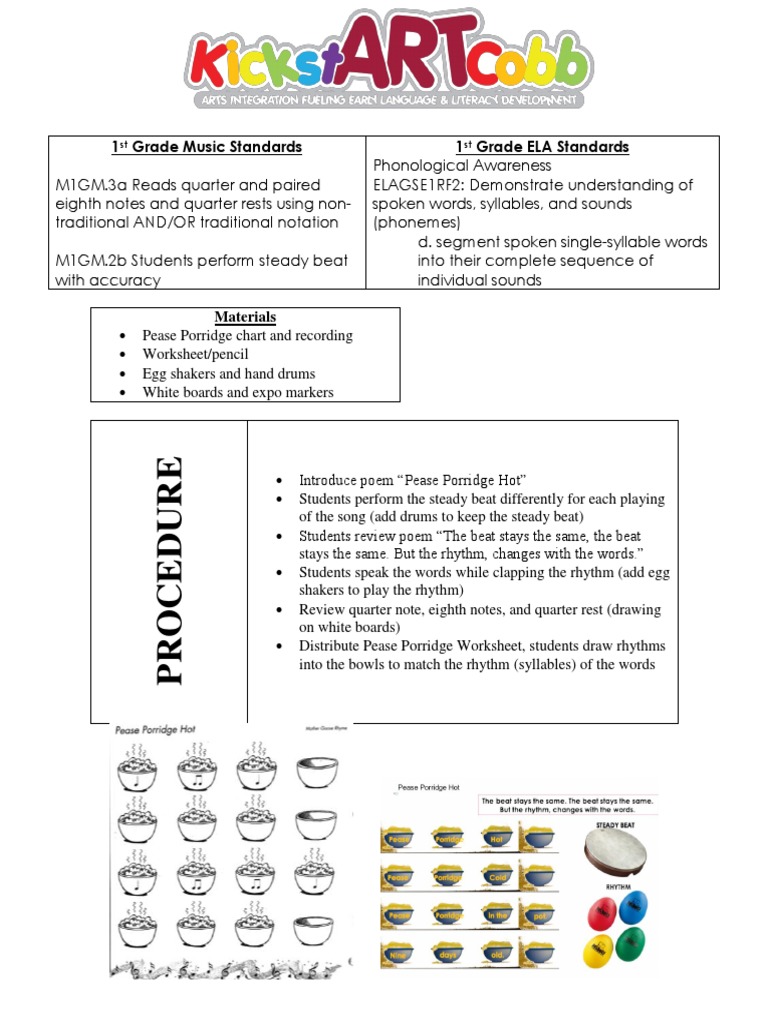 Pease Porridge Hot Rhythm Syllables | PDF | Art