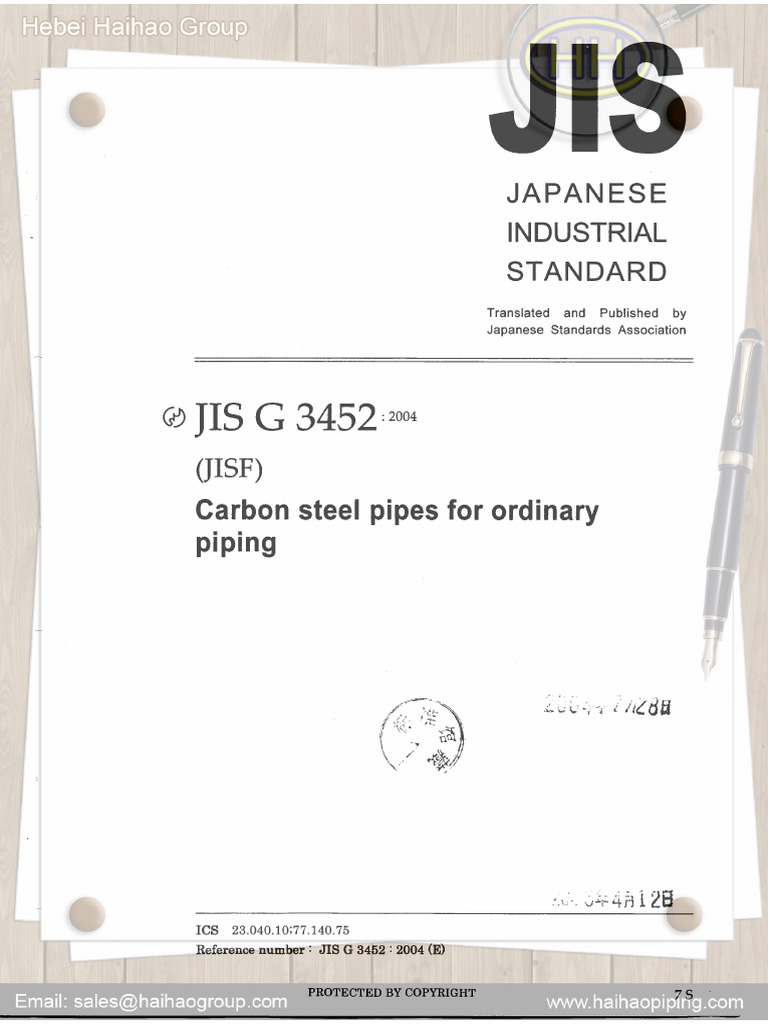 JIS G3452 Carbon Steel Pipes For Ordinary Piping PDF | PDF
