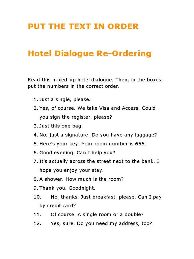 Put The Text in Order | PDF | Language Arts & Discipline