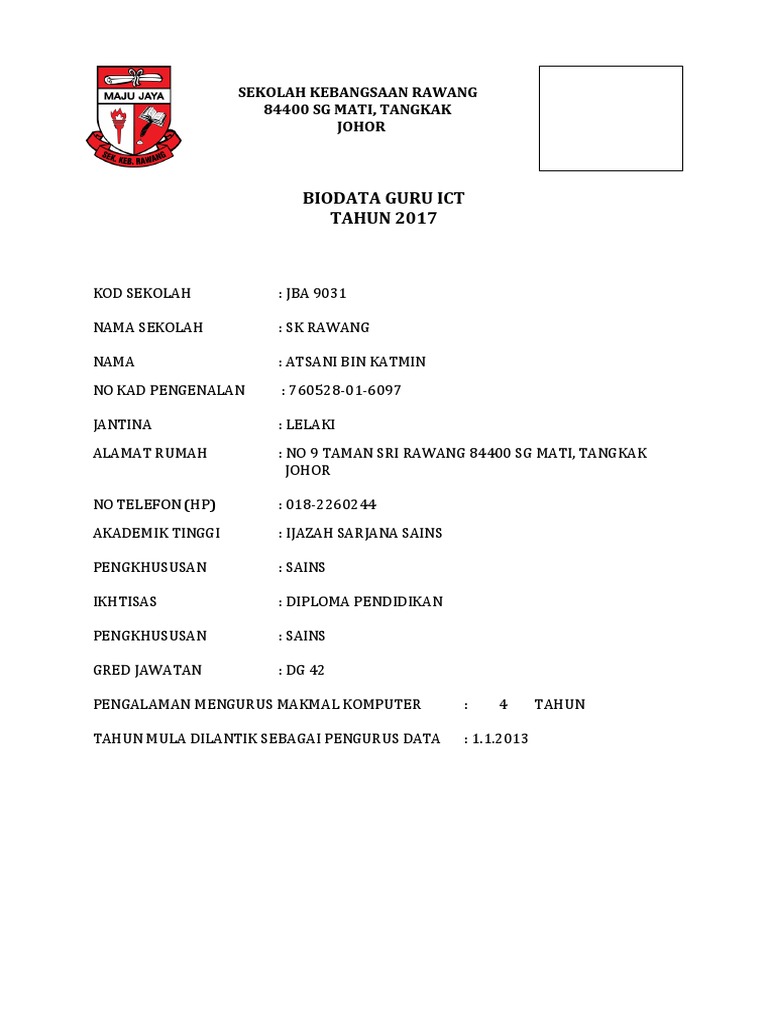 Maklumat Guru ICT | PDF