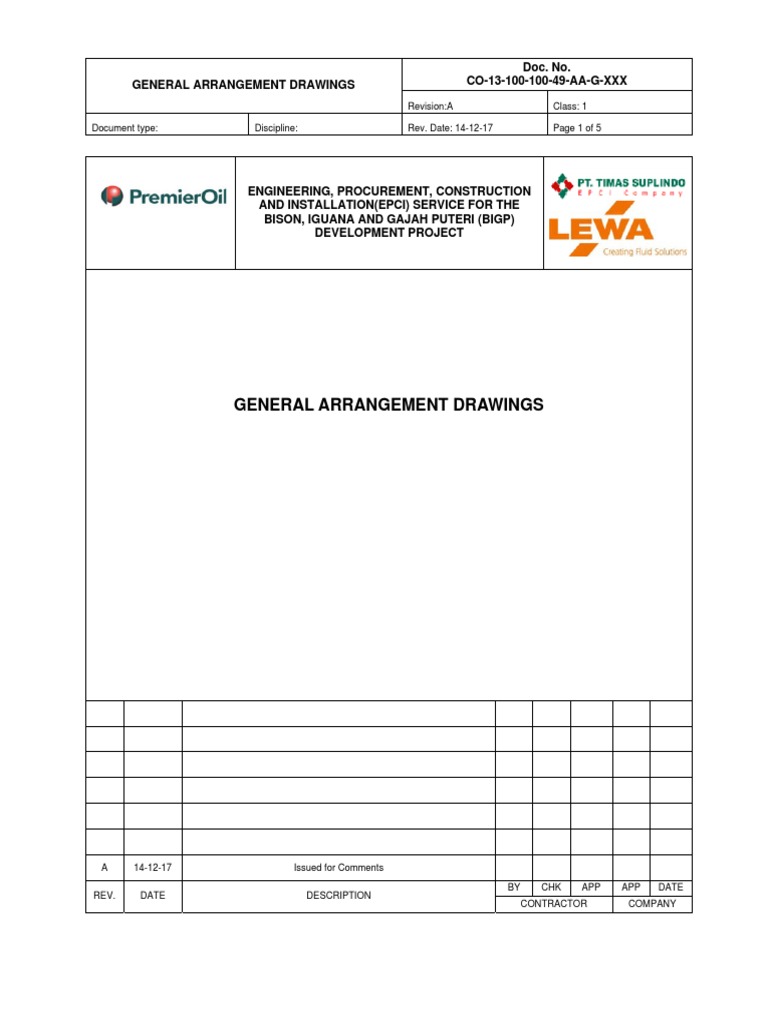 General Arrangement Drawings Doc. No. CO-13-100-100-49-AA-G-XXX | PDF ...
