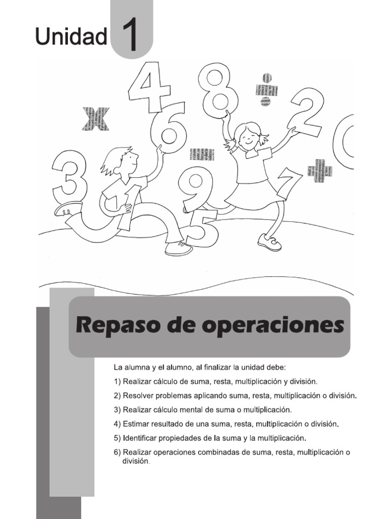 Matematica 5to - Unidad 1 - Repaso de Operaciones PDF | PDF