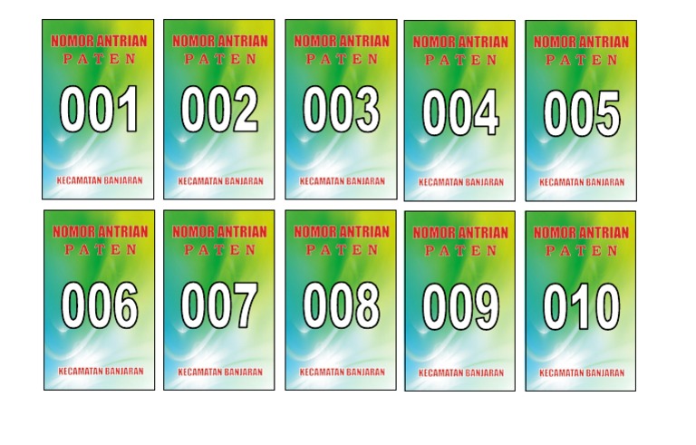 Nomor Antrian Siap Print | PDF