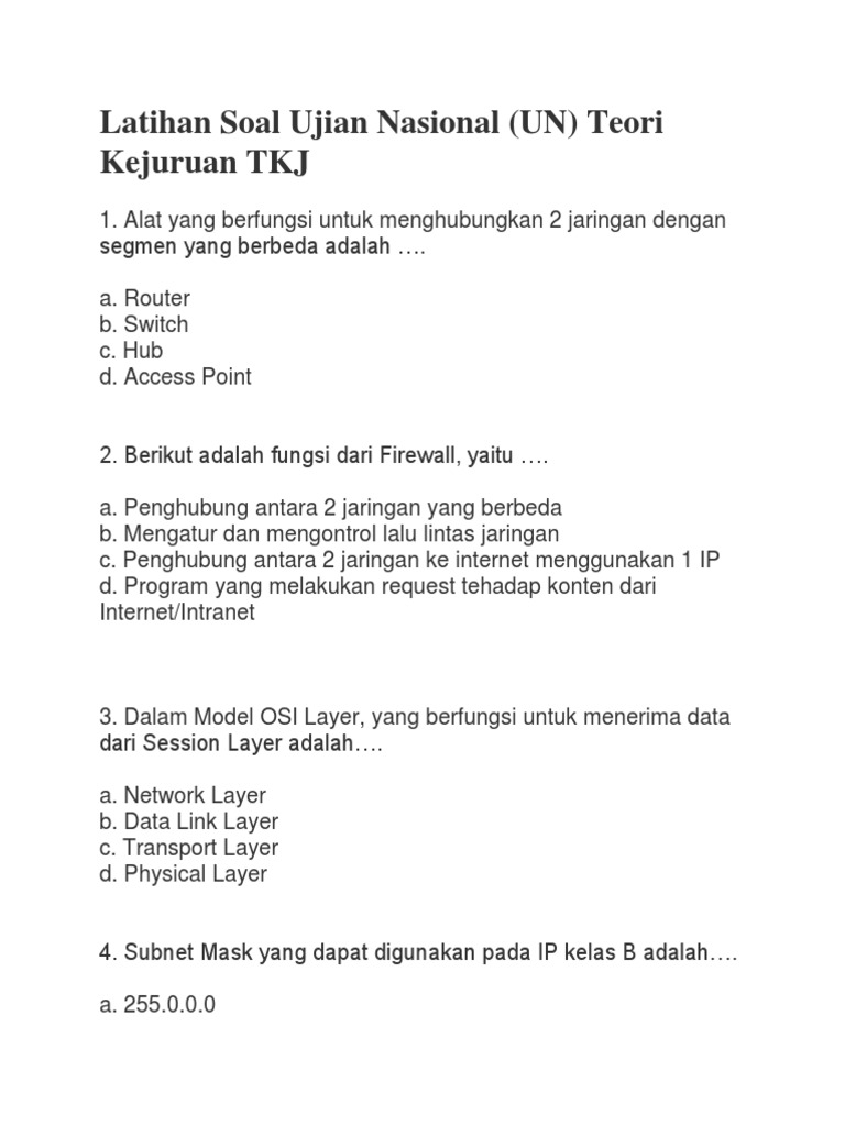 Latihan Soal Ujian Nasional | PDF