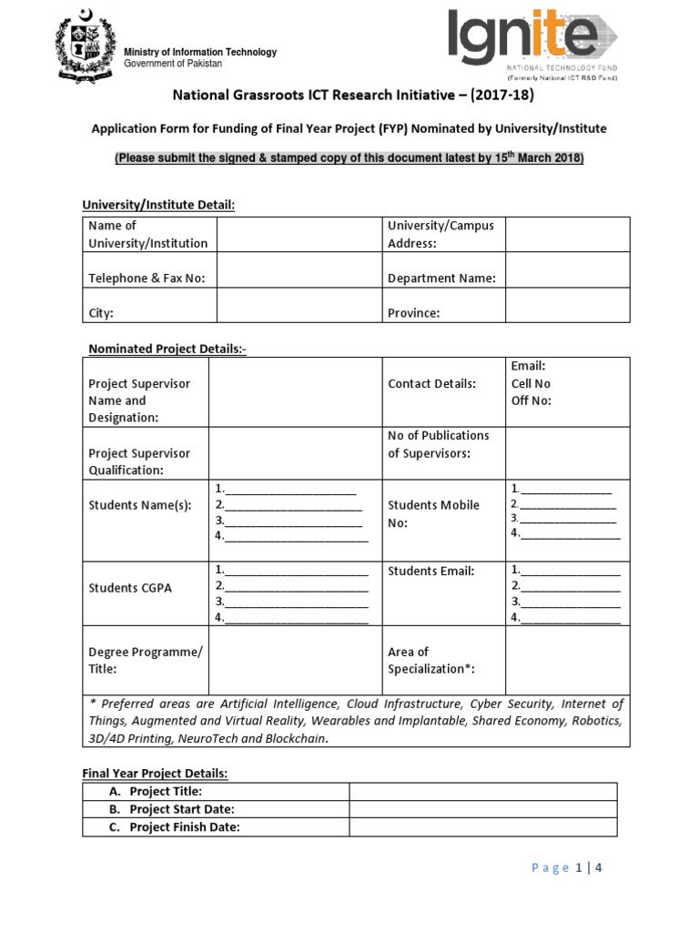 Application Form II Final Revised | PDF | Information Technology ...