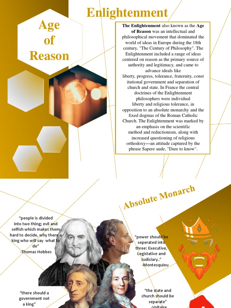 The Enlightenment Also Known As The Age of Reason Was An Intellectual ...