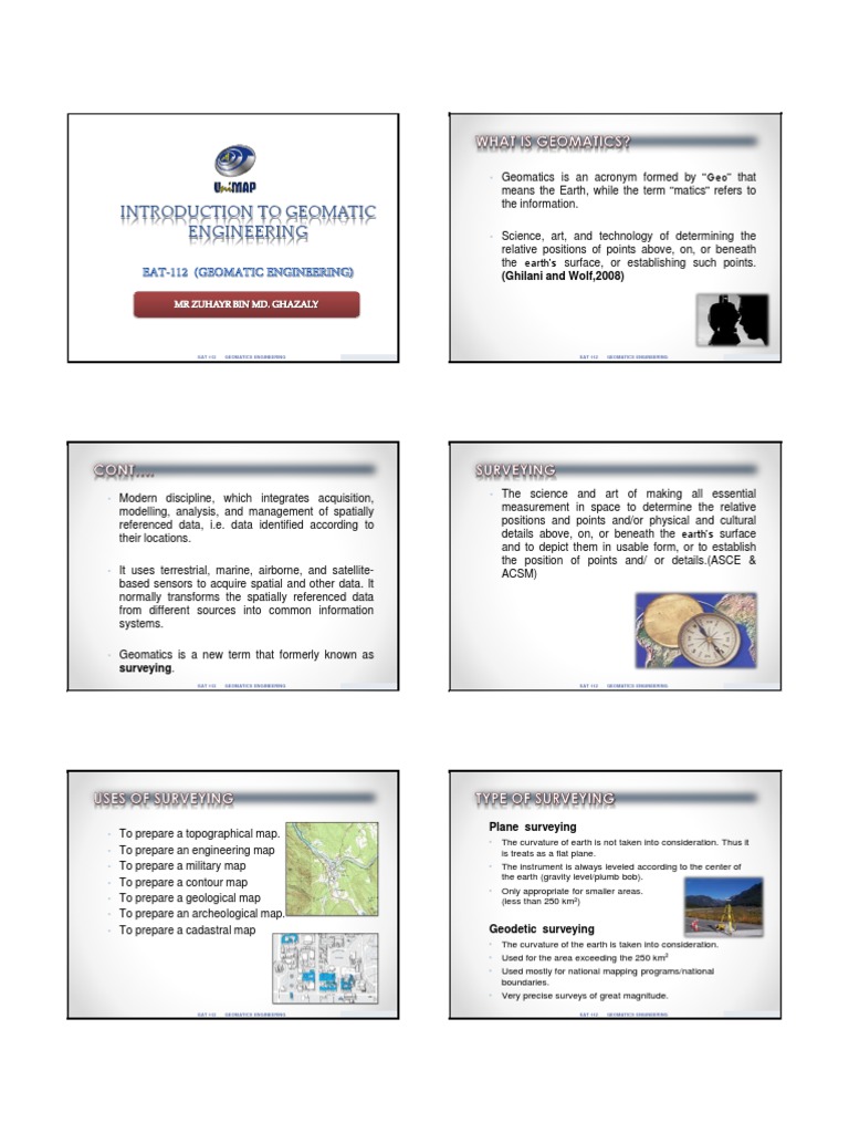 Introduction of Geomatic | PDF | Geomatics | Surveying