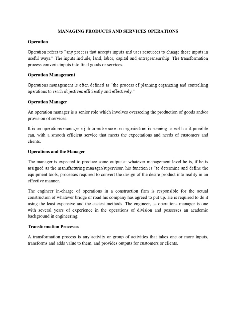Managing Product and Service Operations | PDF | Inventory | Operations ...