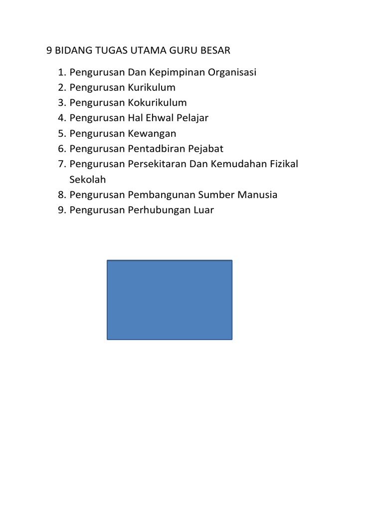 9 Bidang Tugas Utama Guru Besar | PDF