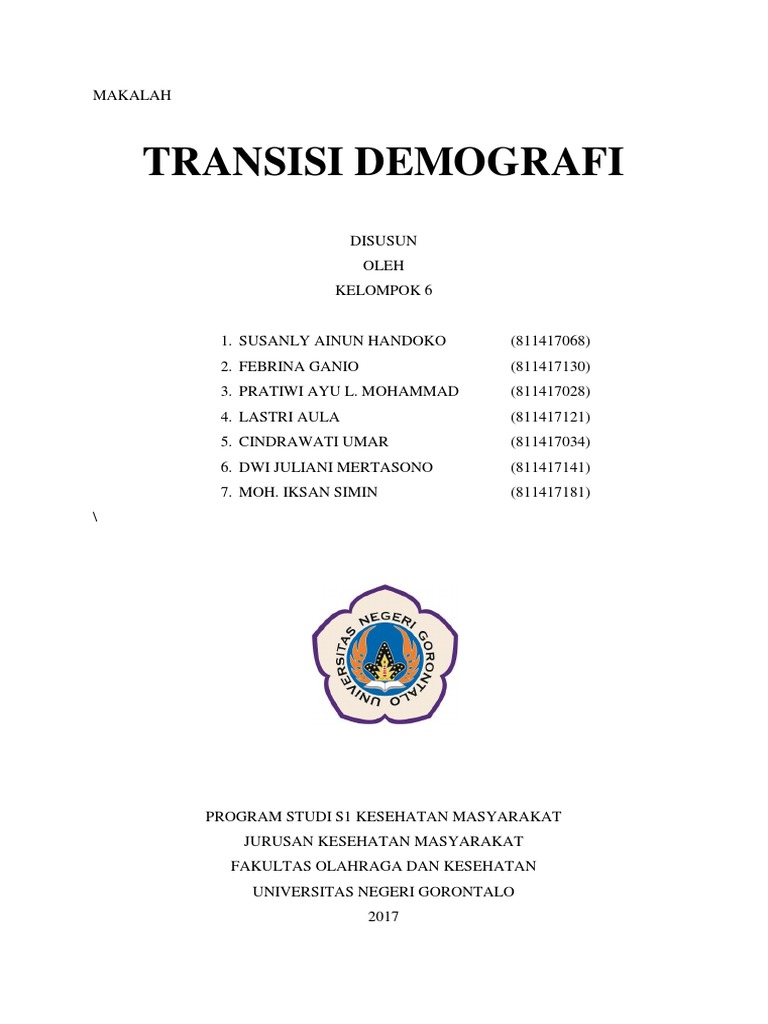 Transisi Demografi | PDF