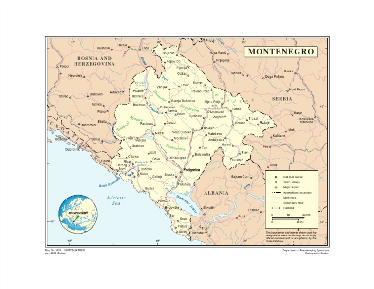Montenegro Map PDF | PDF