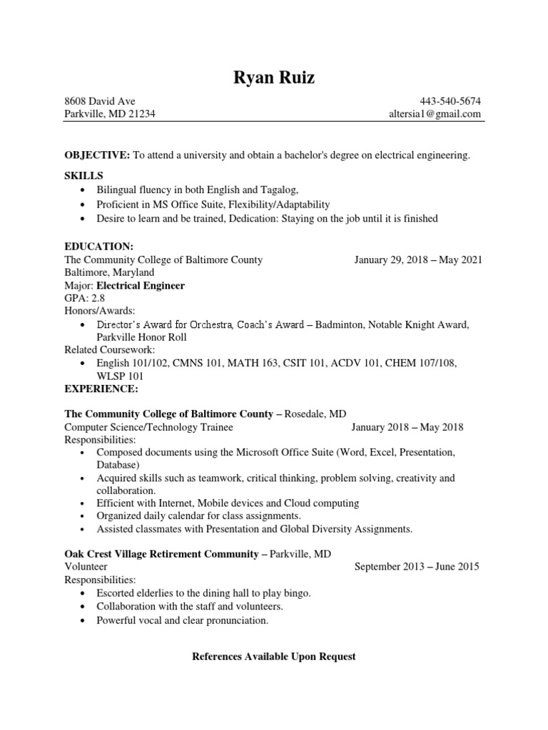 Resume Final | PDF