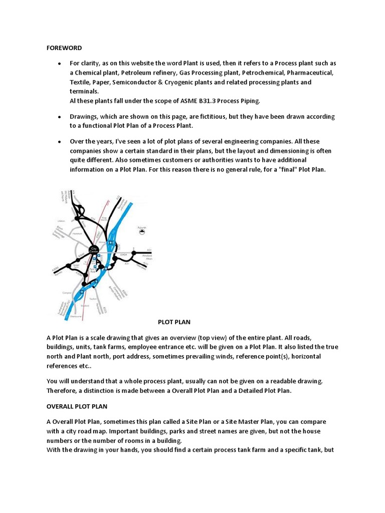 Process Plant Plot Plan Overview | PDF | Economic Sectors | Engineering