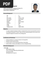 Curriculum Vitae | PDF | Tagalog Language | Philippines