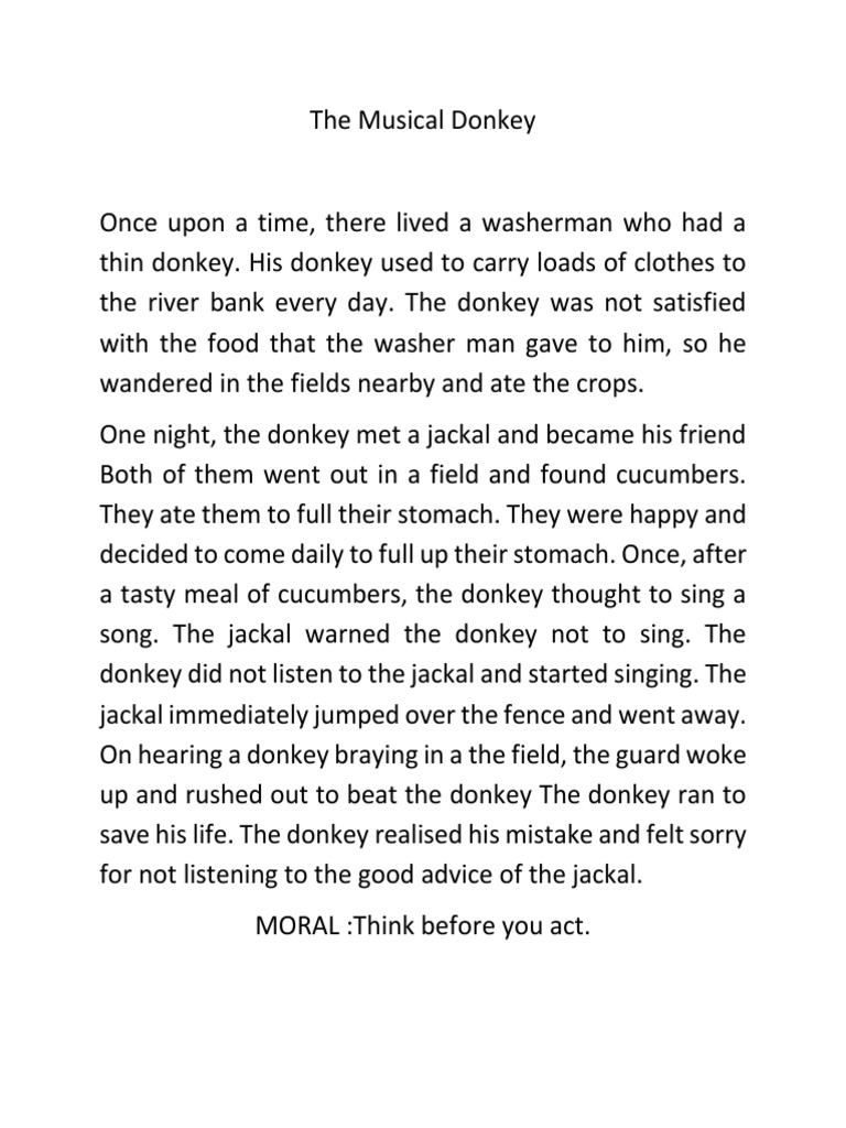 The Musical Donkey | PDF