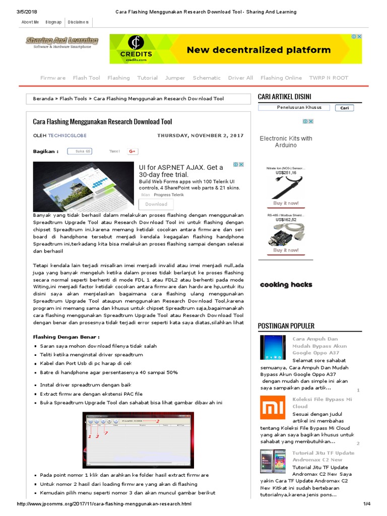 Cara Flashing Menggunakan Research Download Tool Sharing And Learning