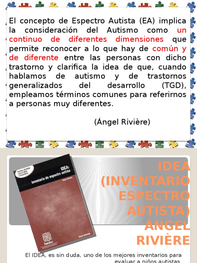 IDEA Inventario Espectro Autista Angel Riviere | PDF | Autismo | Mente